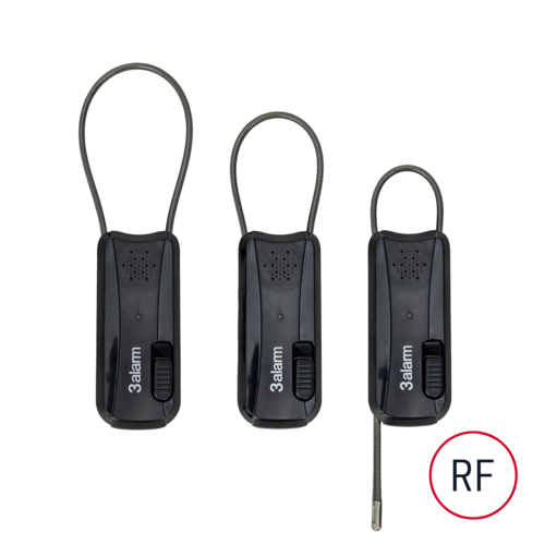3-Alarm Adjustable CableLok with 6" lanyard for Radio Frequency ...